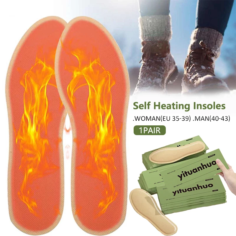 1Pair-Winter-Self-Heating-Insoles-Winter-Thermostatic-Thermal-Insole ...