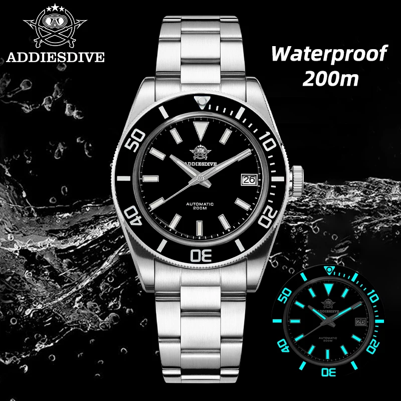 ADDIESDIVE New AD2084 39mm Diver Watch Japanese NH35A Automatic ...