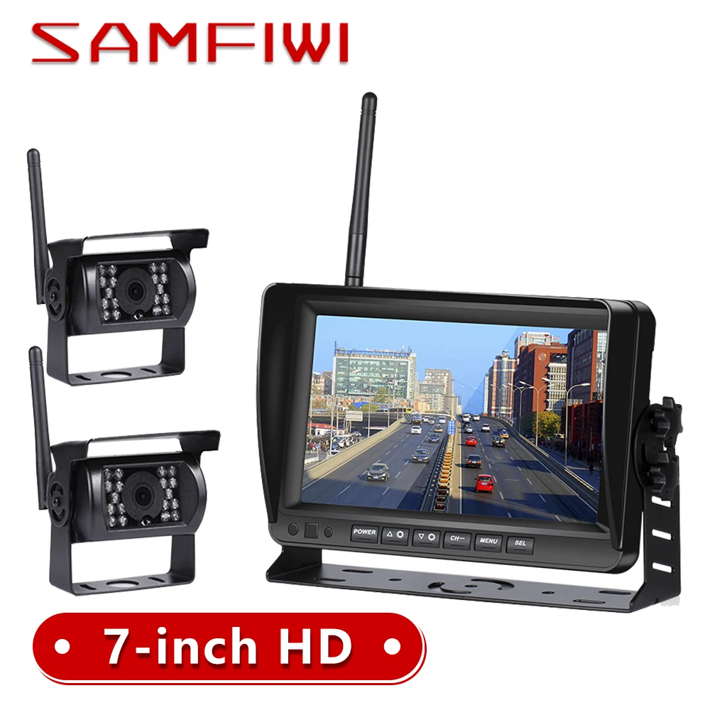 7-inch-Wireless-Car-Monitor-Truck-Screen-CMOS-IR-Night-Vision-Reverse ...