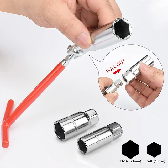 Universal Socket Wrench 16mm/21mm Spark Plug Socket Wrench Joint T ...