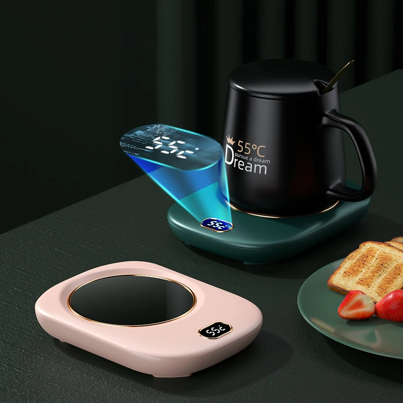 미니 휴대용 Usb 난방 따뜻한 컵 매트 커피 머그잔 코스터 3 기어 일정한 온도 전기 컵 히터 홈 오피스 선물용