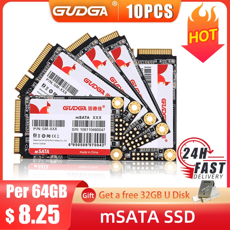 GUDGA-10PCS-msata-ssd-SATAIII-64GB-128GB-256GB-512GB-1TB-HDD-For ...