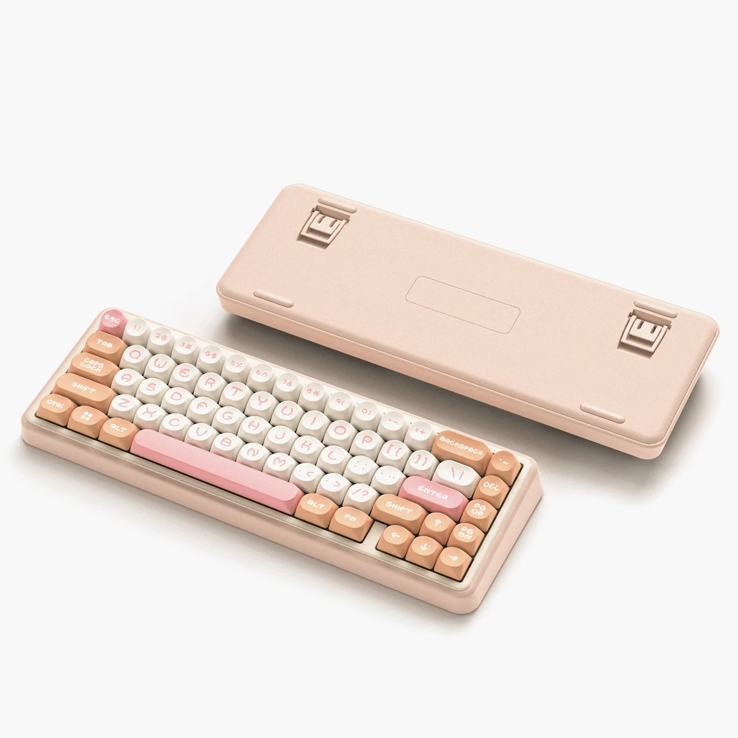Womier-WK60-Creamy-Pink-3-Mode-Mechanical-Keyboard-Gasket-Mount-RGB ...