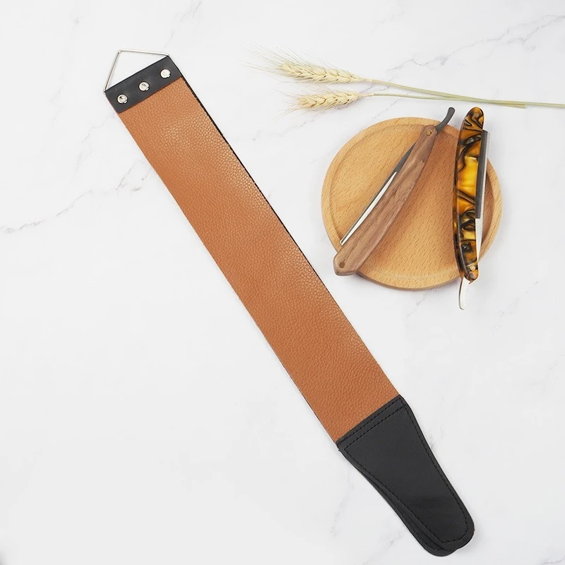 Men Shaving Leather Canvas Strap Barber Straight Razor Cutter Barber ...