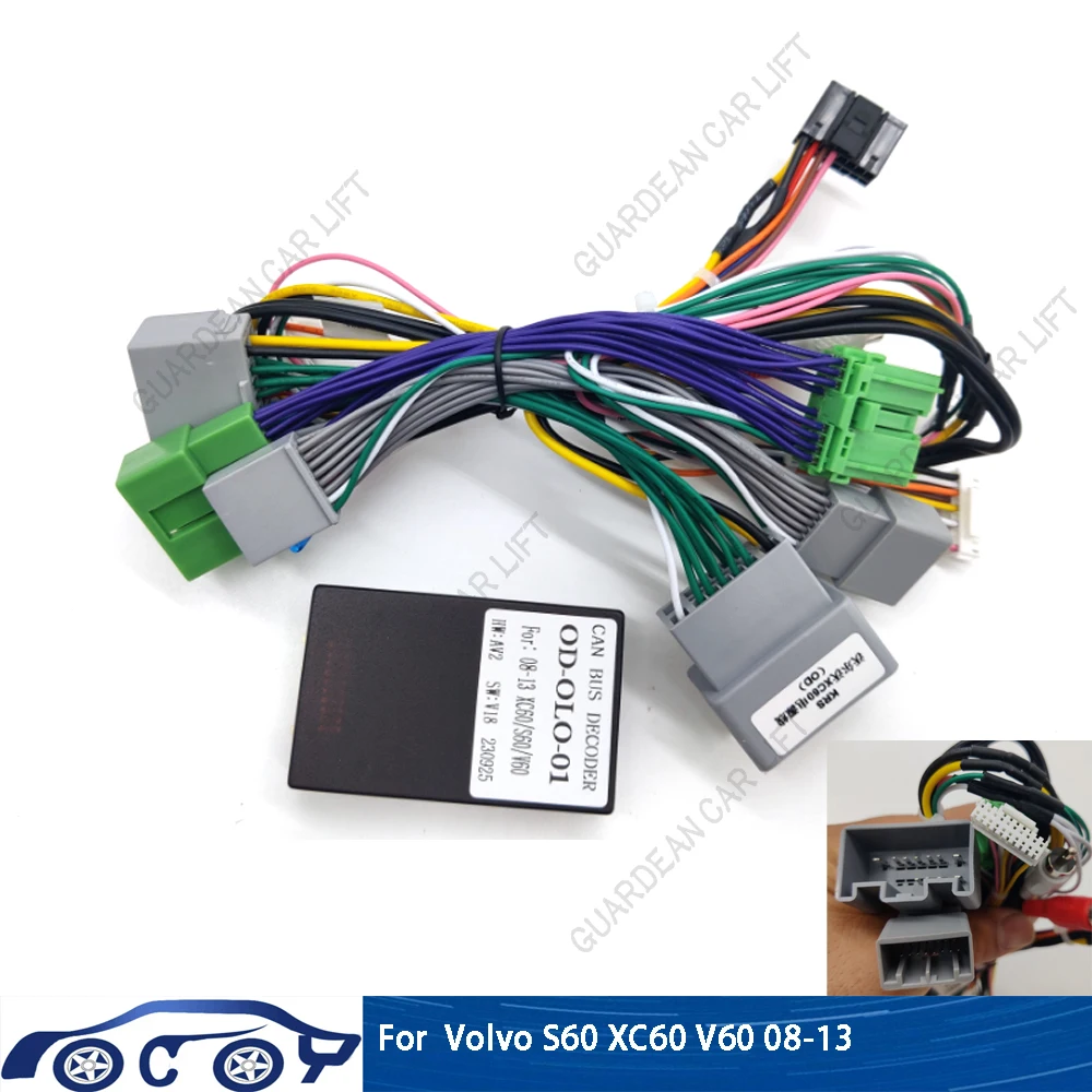 Car-Audio-Wiring-Harness-with-Canbus-Box-For-Volvo-S60-XC60-V60-08-13 ...