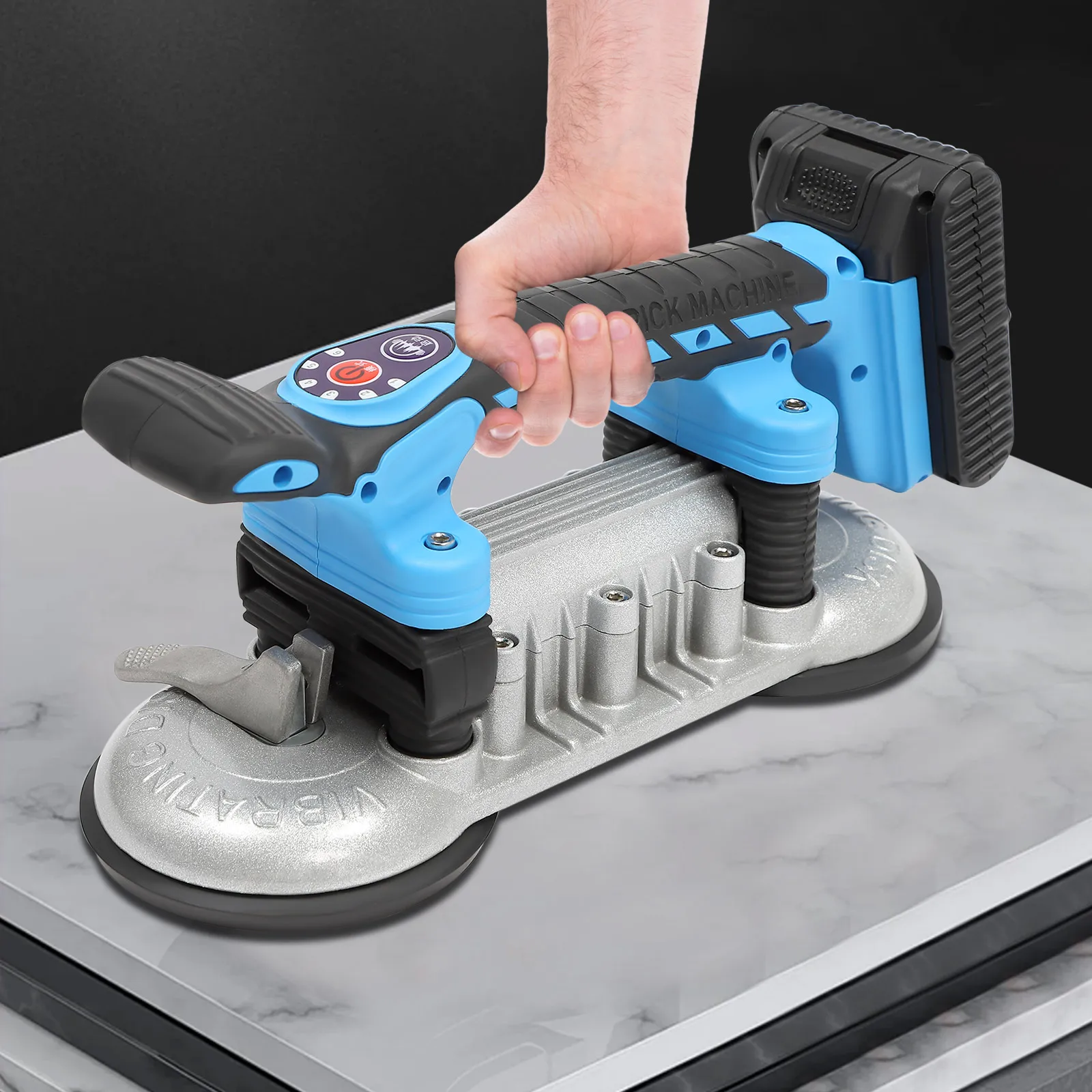 6-Speeds-Tile-Vibration-Machine-Double-Suction-Cup-Vibrator-Handheld ...