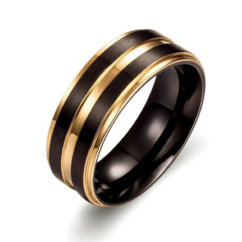 Black Gold Wedding Bands Men | Black Gold Wedding Ring | Black Gold ...