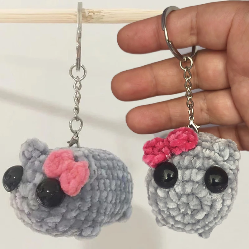 Llaveros de juguete de peluche para hombre y mujer, llaveros de hámster ...