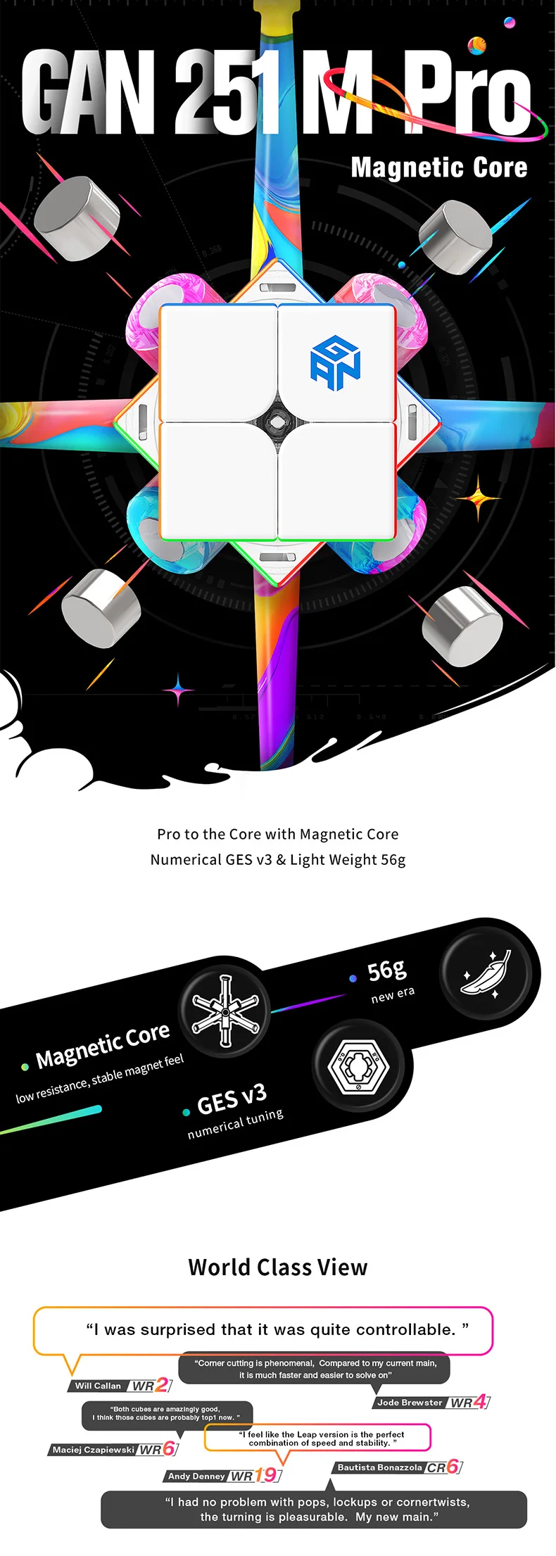GAN 251M Pro - Cube magique magique magique GAN 251, 251 M Pro Speed ...