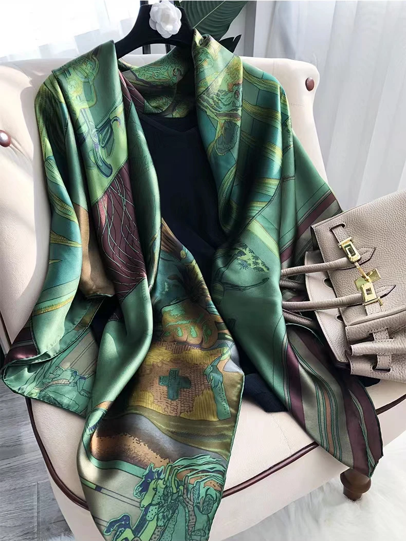Pure Mulberry Silk Long Scarf | 100 Mulberry Silk Scarf Long - Brand ...