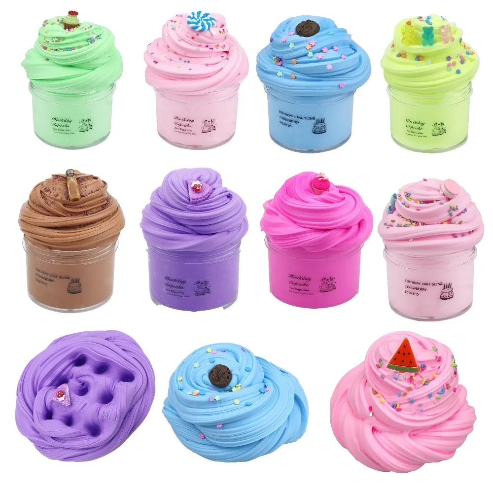 Slime & Foam Toys & Games Fluffy Cake Batter Pink Floam Slime Scented ...