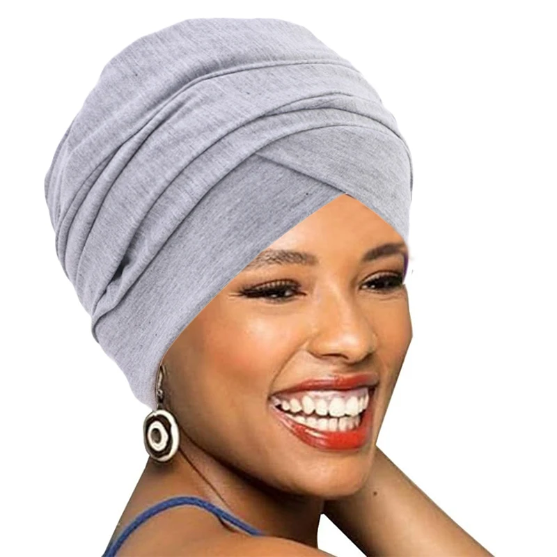 Women-Muslim-Turban-Head-Wrap-Turban-Hat-African-Headband-Hair-Care ...