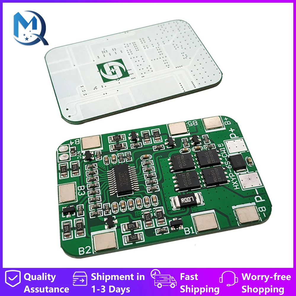 6s 25.2v 20a Bms Lithium Battery Board With Balancing For 25v ...