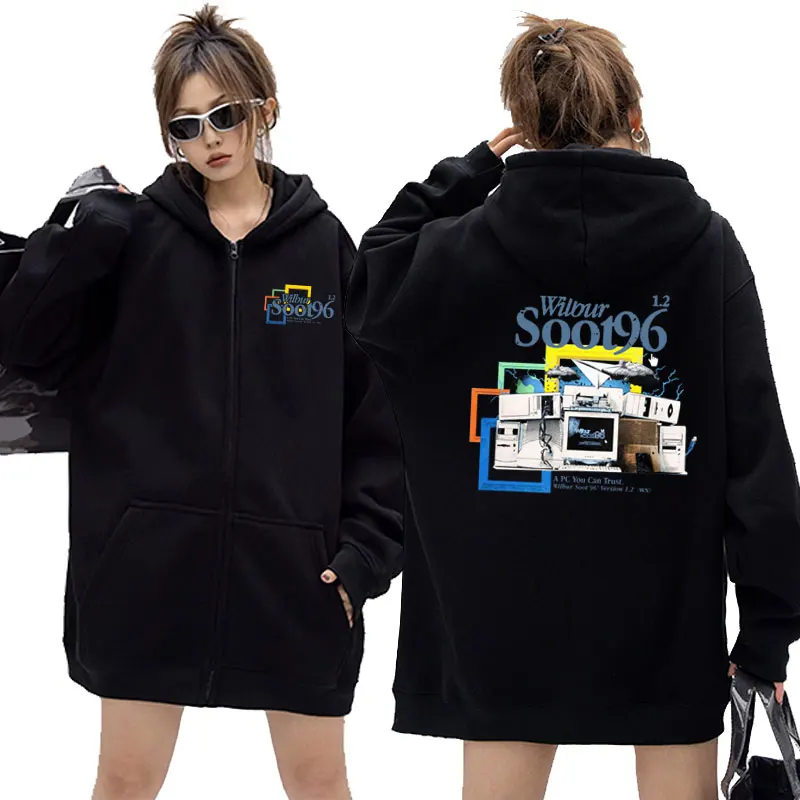 Wilbur Soot 96 Zipper Hoodie 2022 New Dream Team SMP Merch Sweatshirt ...