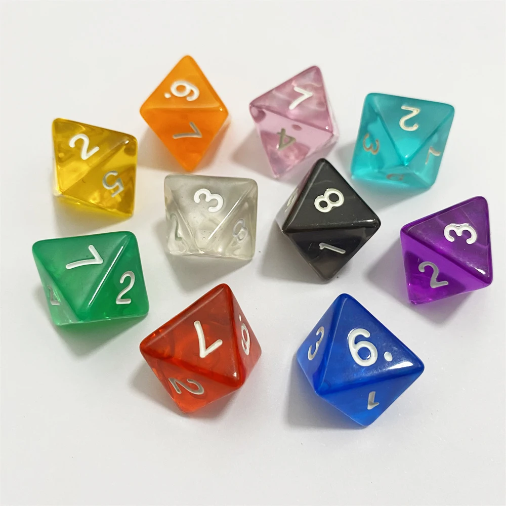 Dados transparentes digitales poliédricos para mesa de fiesta, juego de ...