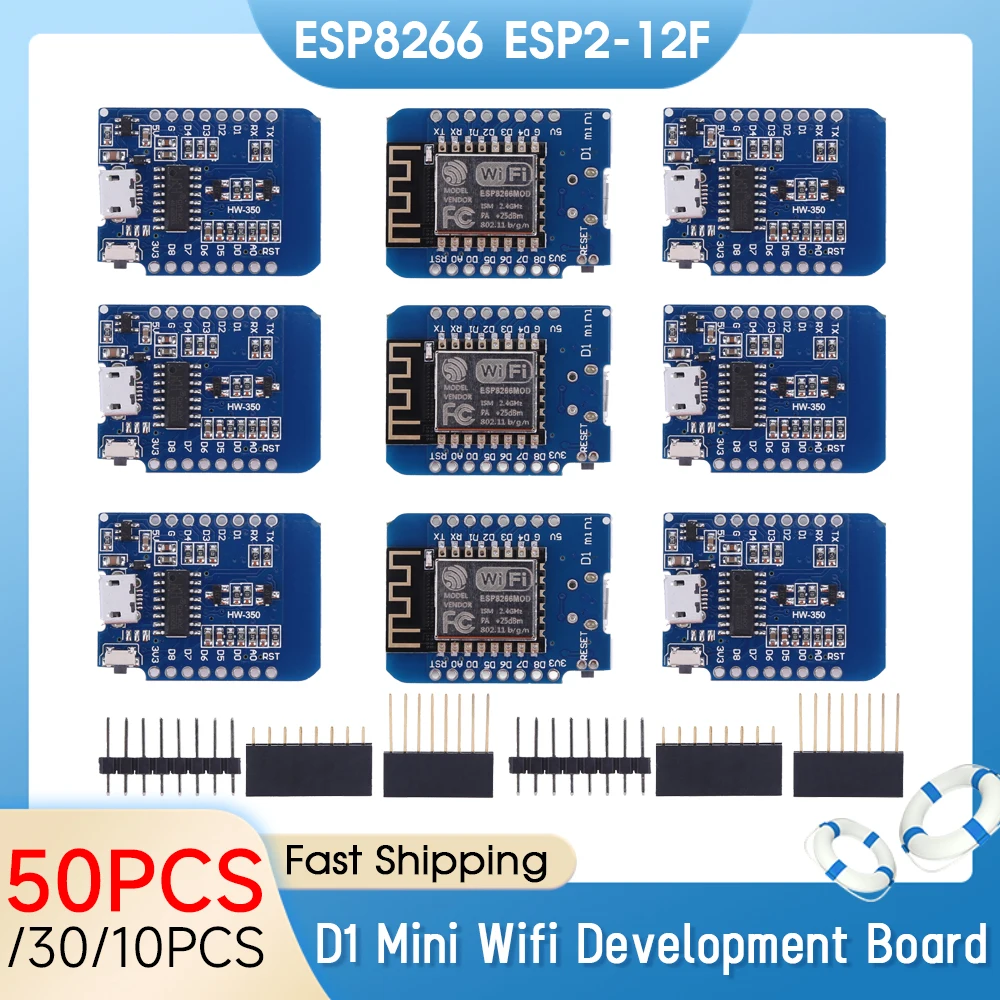 Mini-Placa-de-desarrollo-Wifi-piezas-ESP8266-ESP-12F-tipo-C-USB-Wemos ...