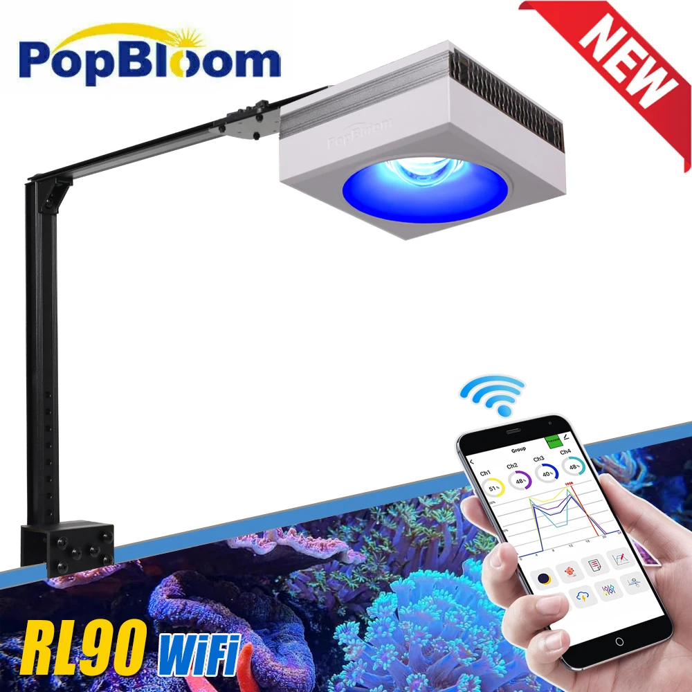 PopBloom-RL90-WiFi-Marine-Aquarium-Lighting-Reef-Coral-Aquarium-Led ...