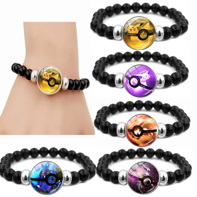 Pokemon Pikachu Pulseira Poke Bola Anime Criativo Frisado Pulseira ...