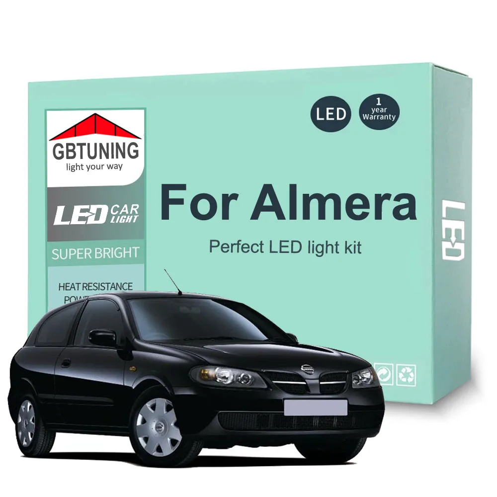 LED Interior Light Bulb Kit For Nissan Almera N15 N16 N17 N18 B10 V10 ...