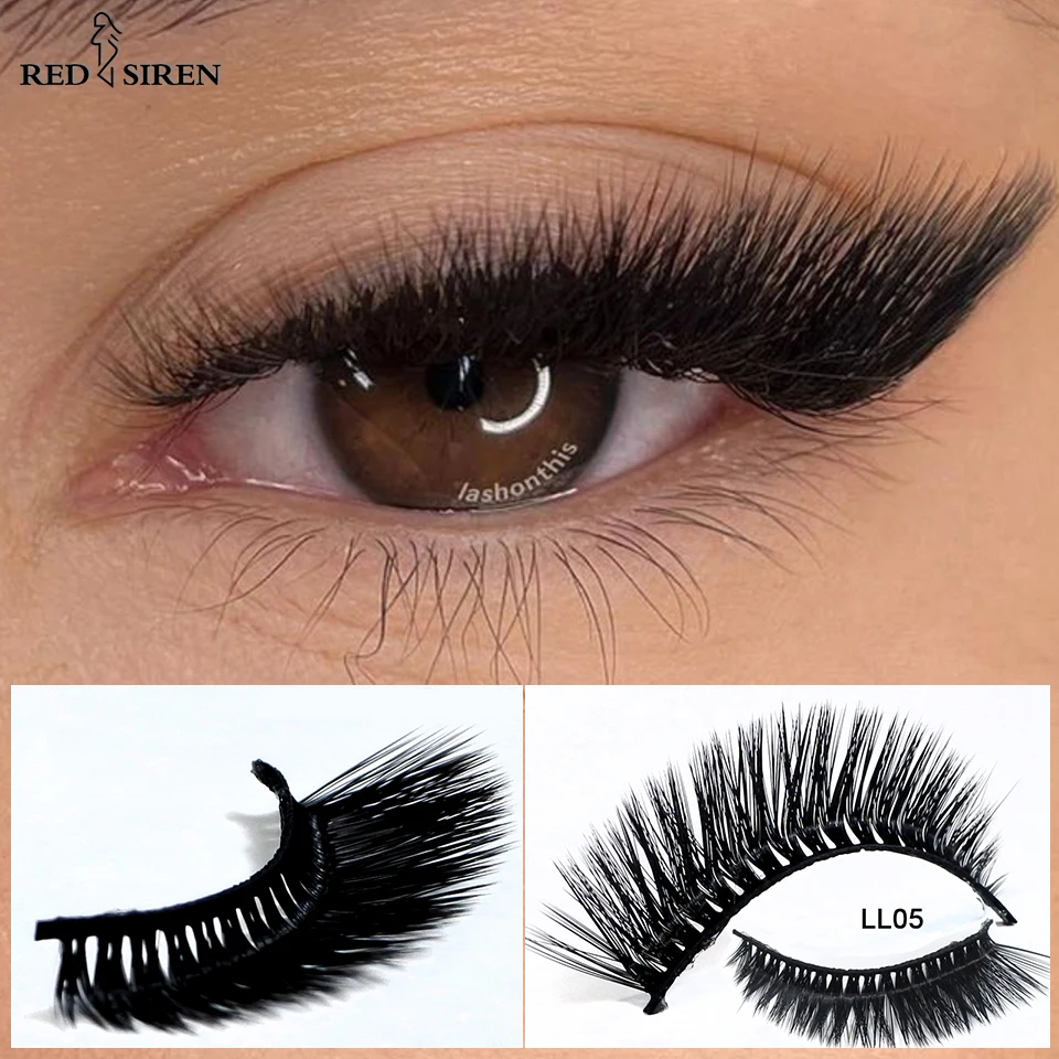 RED SIREN L Shape Cat Eye Lashes New Design Wispy Natural Mink Lashes ...