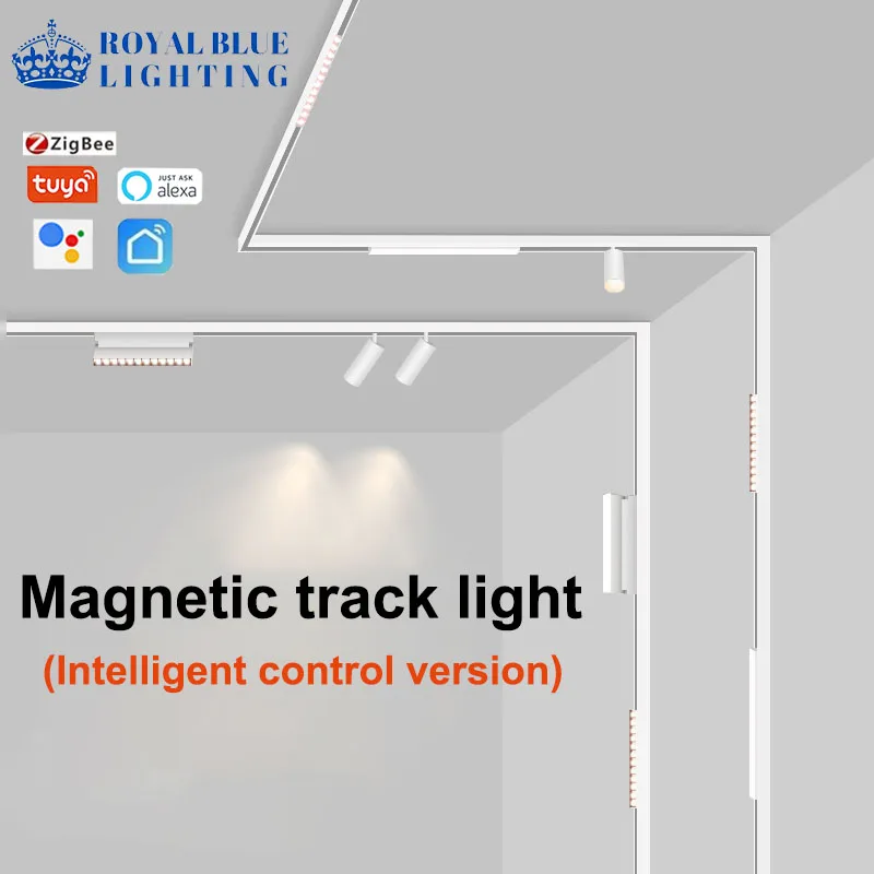 Tuya Bluetooth Dimmable Zigbee Magnetic White Track Led Light Ceiling ...