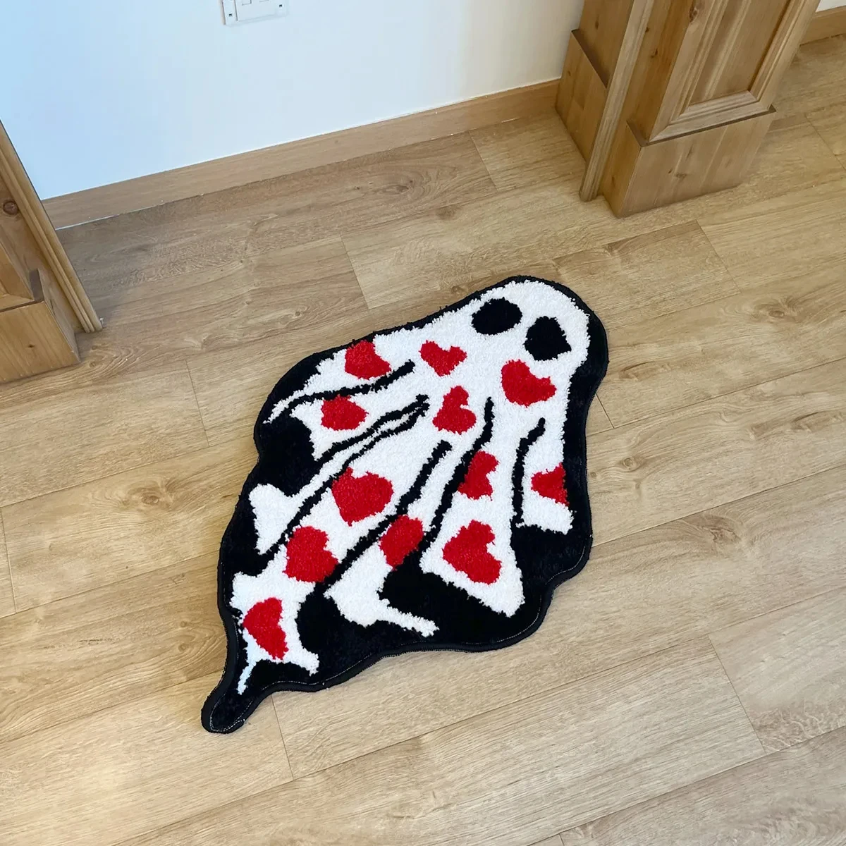 Handmade-Tufted-Heart-Ghost-Rug-Cute-Ghost-Rug-Halloween-Cloakroom ...