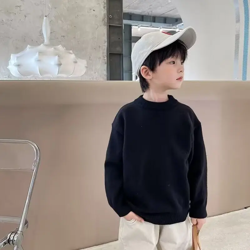 Kids-Boy-Girls-Causal-Hoodie-Black-Sweater-Long-Sleeve-Boys-Pullover ...