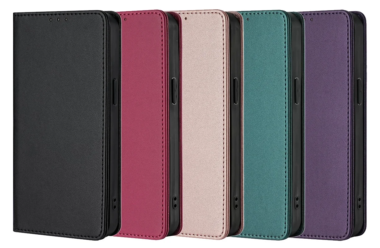 Elegant Faux Leather Flip Wallet Phone Case with Card Slot and Enhanced ...
