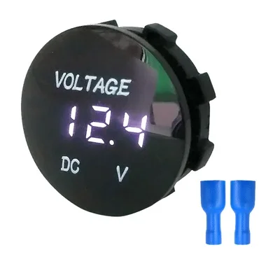 DC 5V-48V LED digital circular voltmeter Monitor Ammeter Auto ...