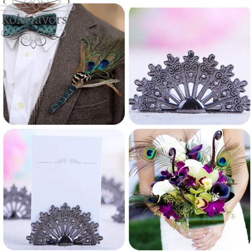 50PCS-Antiqued-Fan-Place-Card-Holder-Wedding-Favors-Party-Table ...