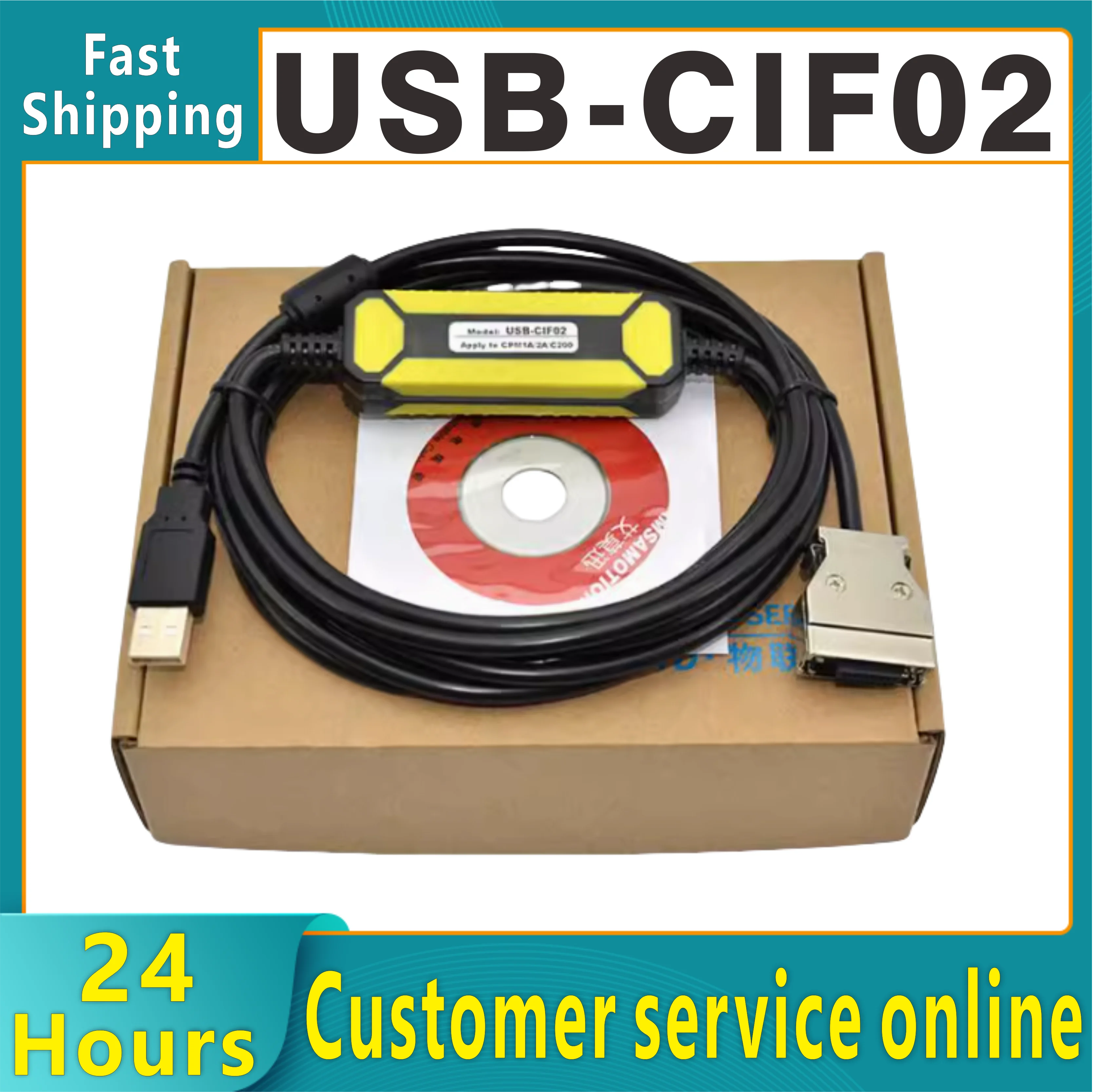 USB-CIF02-download-cable-suitable-for-CPM1A-2A-series-PLC-burning-cable ...