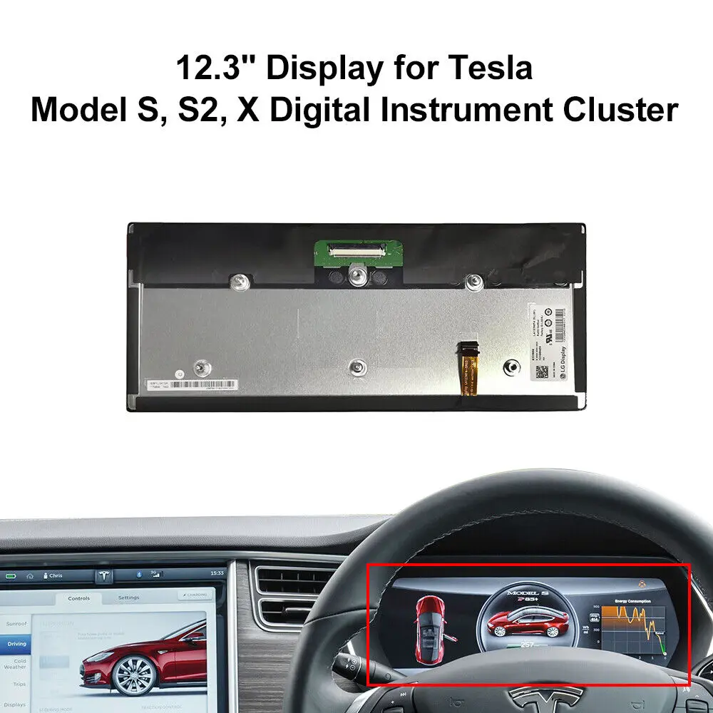 LA123WF1-SL-01-Digital-Instrument-LCD-Display-For-Tesla-Model-S-2012 ...