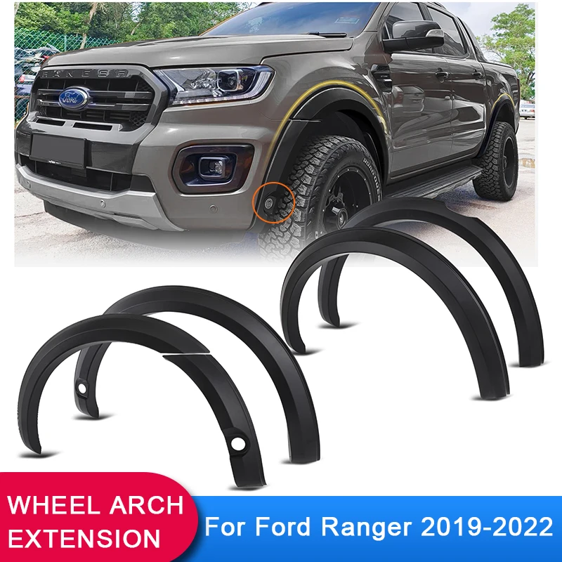 4-FENDER-FLARES-WHEEL-ARCH-EXTENSION-FOR-FORD-RANGER-XL-XLT-WILDTRAK-T8 ...