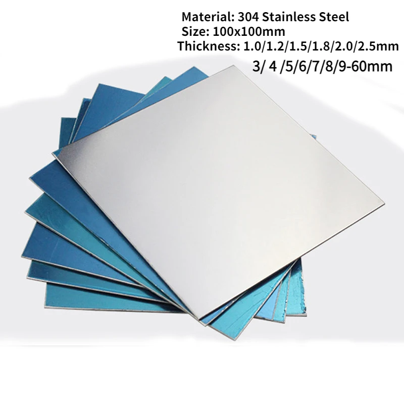 304 Stainless Steel Plate Sheet Thickness 1.0 1.2 1.5 1.8 2.0 2.5 3 4 5 ...