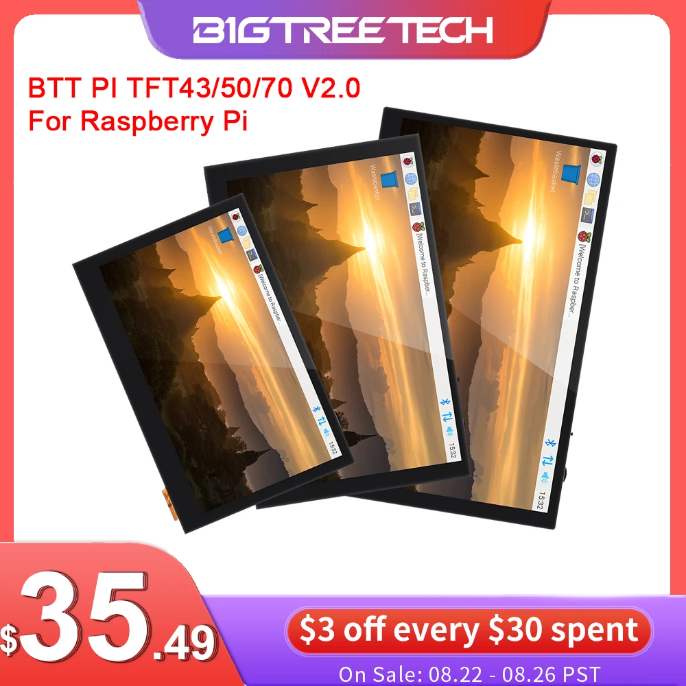 Bigtreetech Btt Pitft50 Pitft43 Pitft70 V2.0 Touch Screen Dsi Display Octoprint Raspberry Pi 3 ...