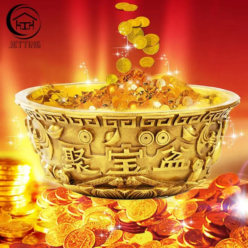 Basin-Feng-Shui-Bowl-Offering-Water-Treasure-Fruit-Altar-Golden-Brass ...