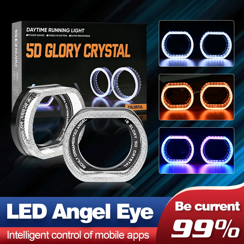 2PCS-3-Crystal-Angel-Eyes-Mask-LED-Halo-Rings-For-Bi-Xenon-LED ...