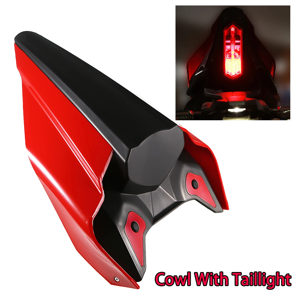 Motorcycle-Rear-Passenger-Tail-Section-Fairing-Cowl-With-Taillight-For ...