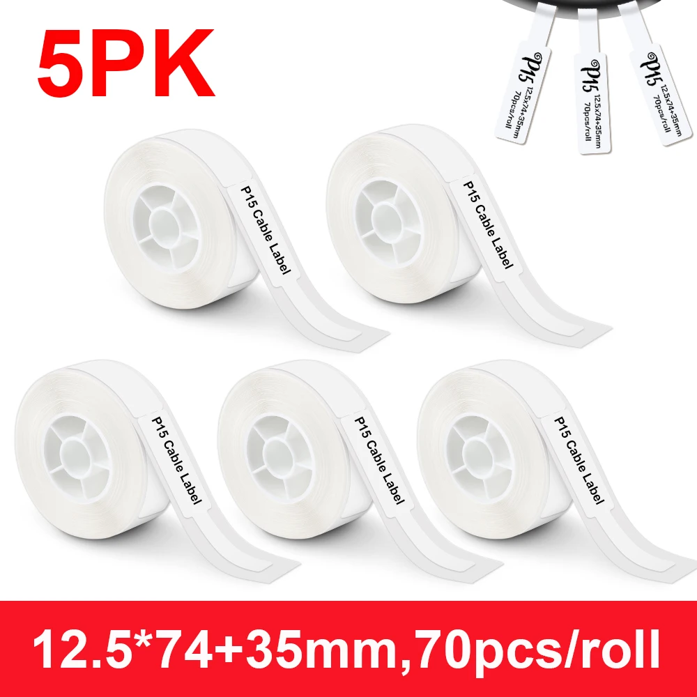 5PK-P15-Cable-Label-Paper-Adhesive-Thermal-Paper-for-Mini-P15-Label ...