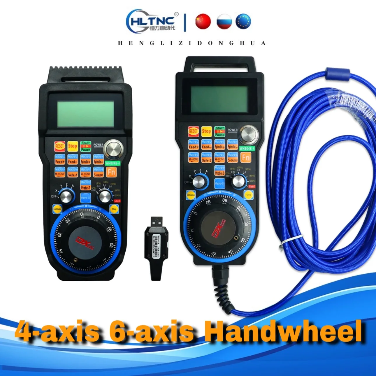 HLTNC-XHC-Wireless-USB-Mach3-MPG-Pendant-Handwheel-For-Milling-Machine ...