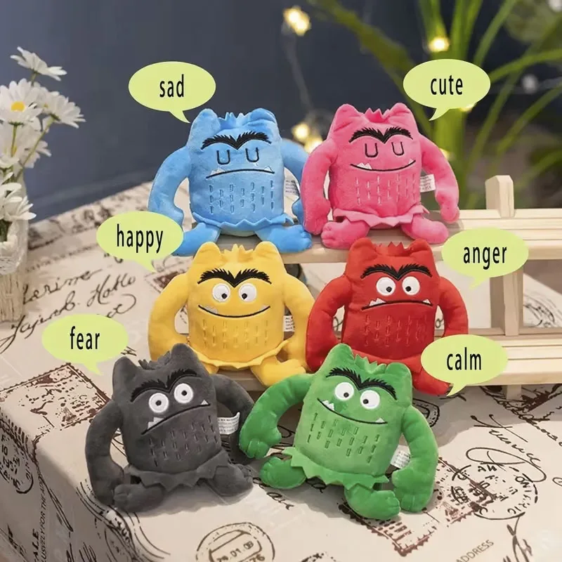 6pcs Cute Six Color Monster Plush Toys My Emotional Little Monster ...