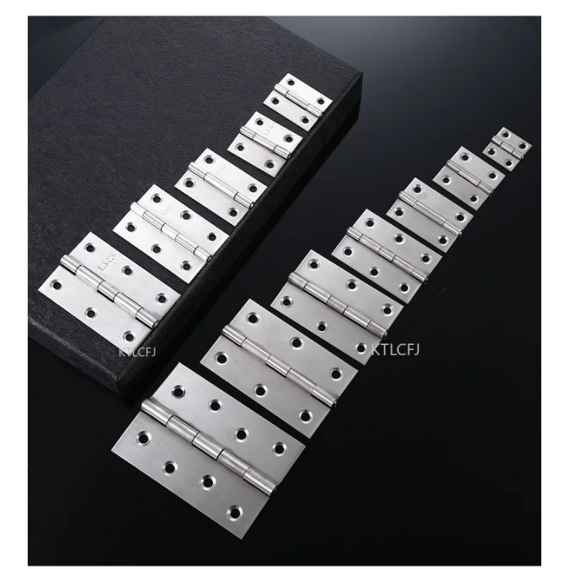 2Pcs Stainless Steel Flat Hinge Cabinet Doors Windows Hinge Wooden Box ...