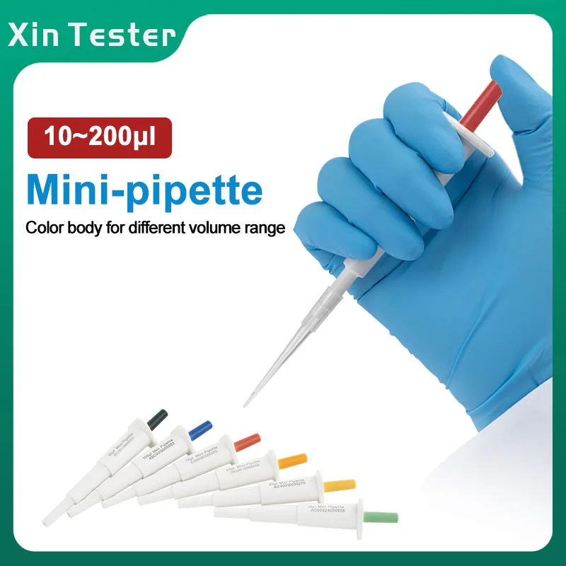Xin-Tester-Laboratory-Pipette-Mini-Pipette-10-200ul-Micropipette-Manual ...
