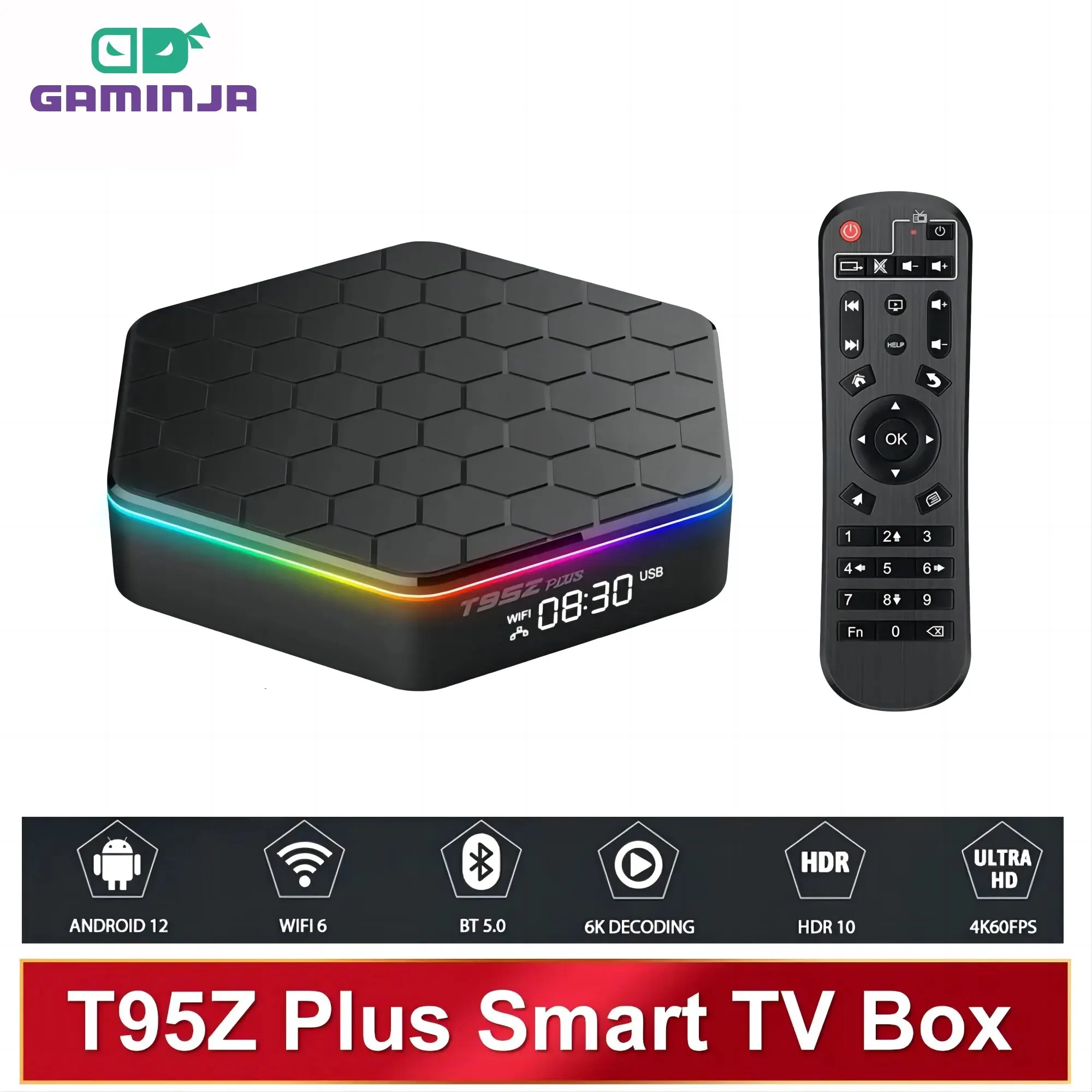 GAMINJA-T95ZPLUS-Smart-TV-Box-Android-12-Bluetooth-5-0-4K-Wifi-4GB-16GB ...