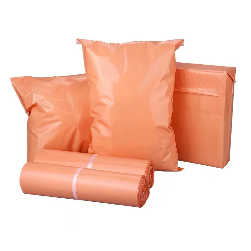 50pcs/Lot Powdery Orange Plastic Envelope Shipping Bag Post Transport ...