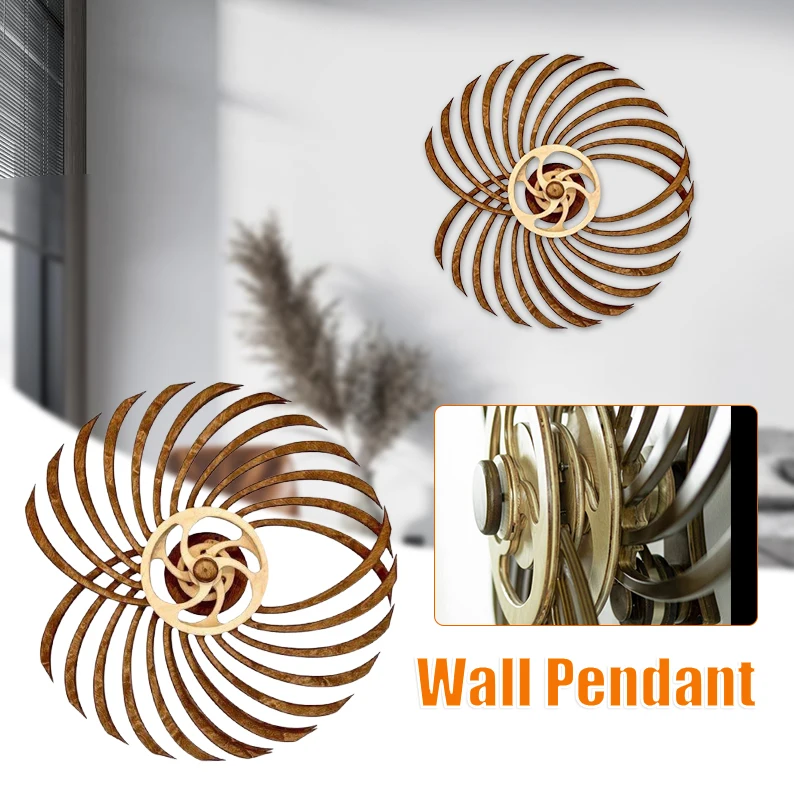 Handmade 3d Rotating Kinetic Ornaments Energy Sculpture Wooden Windmill ...