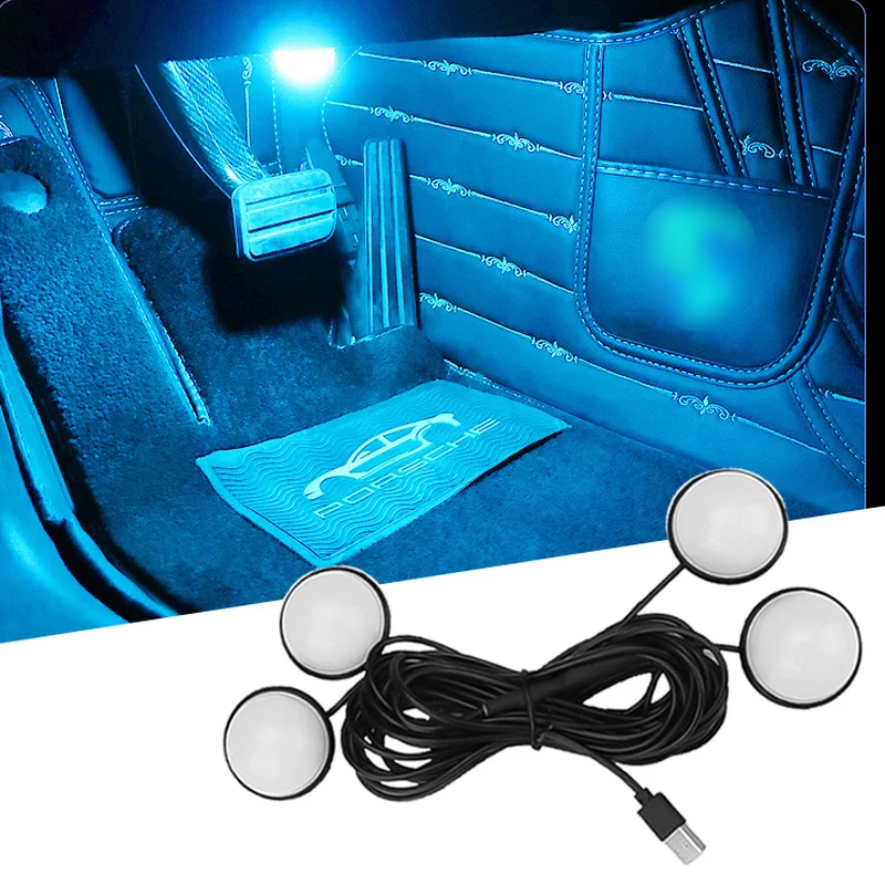 Car-LED-Foot-Ambient-Lights-3-Colors-Auto-Home-Party-Atmosphere ...