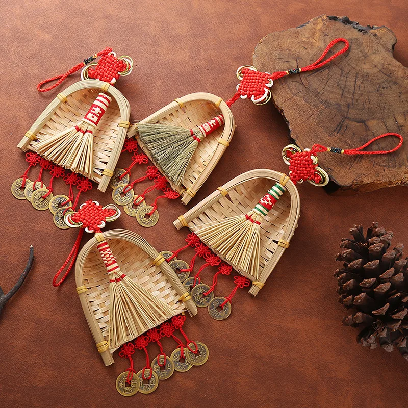 Chinese-New-Year-Broom-Red-Pendant-Housewarming-Lucky-Gift-Broomstick ...