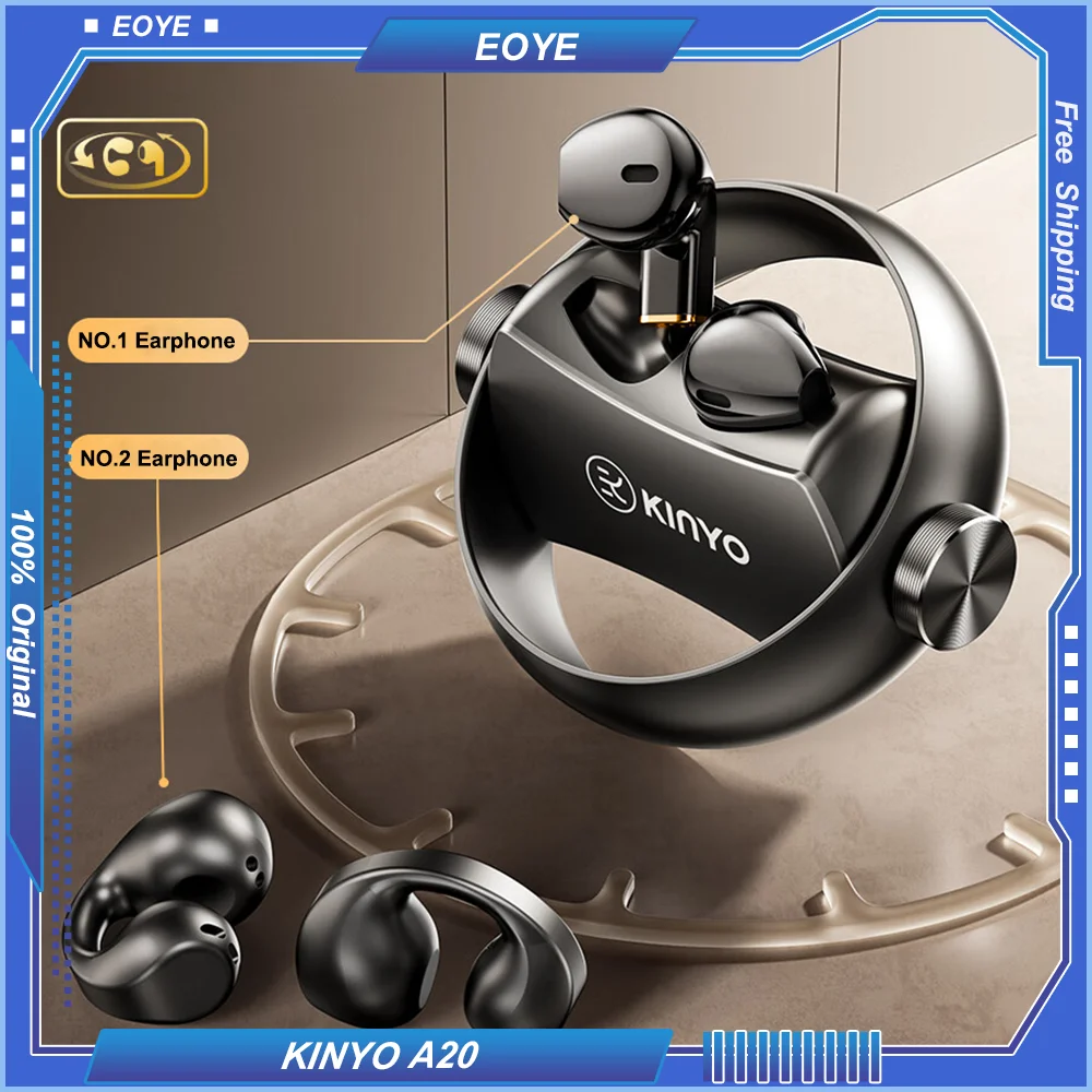 KINYO Bluetooth Headset Wireless Ear Clip in-ear Dual-purpose Gaming ...