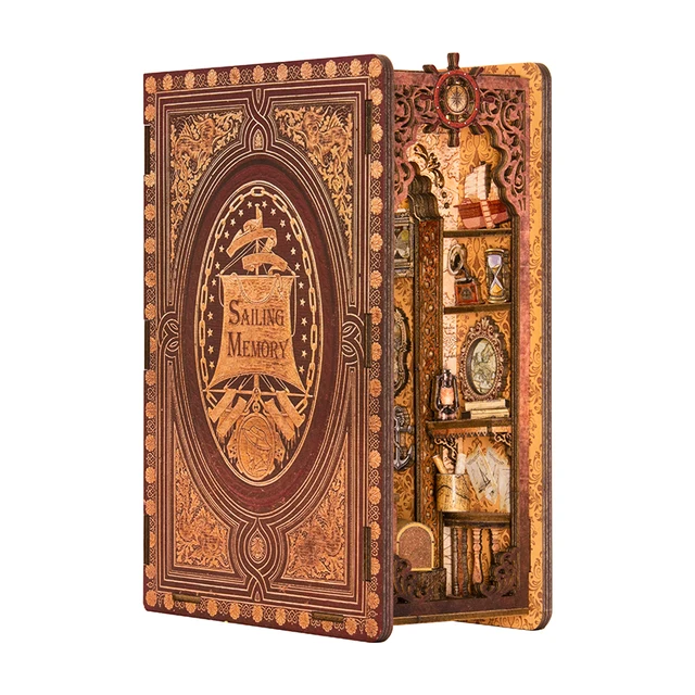 CUTEBEE DIY Book Nook Shelf Insert Kit Eternal Bookstore Dollhouse with ...